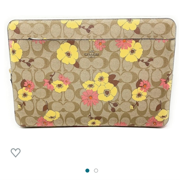 Coach | Bags | Coach Signature Canvas Monogram Brown Leather Laptop ...